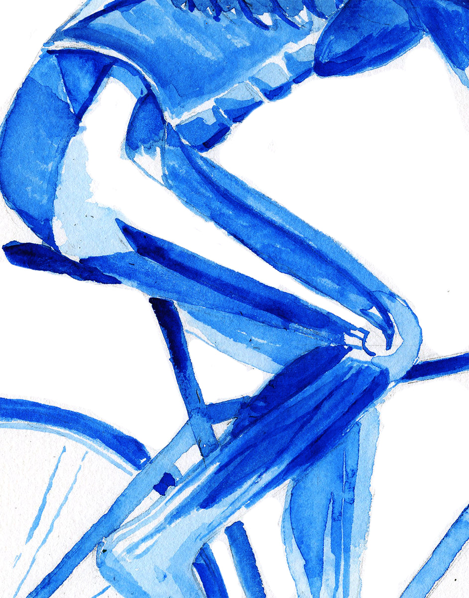 Biker's Muscular Anatomy Watercolor Print – Lyon Road Art