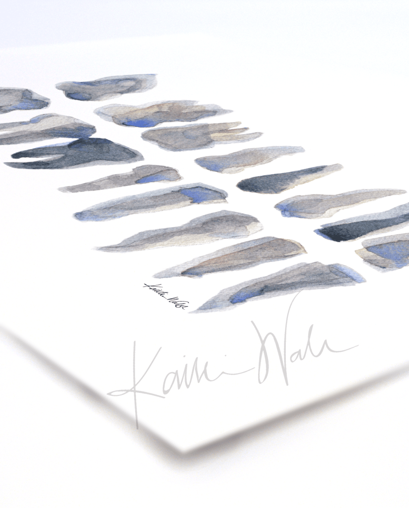 Blue Gray Teeth Watercolor Print | Dentist Gift – Lyon Road Art