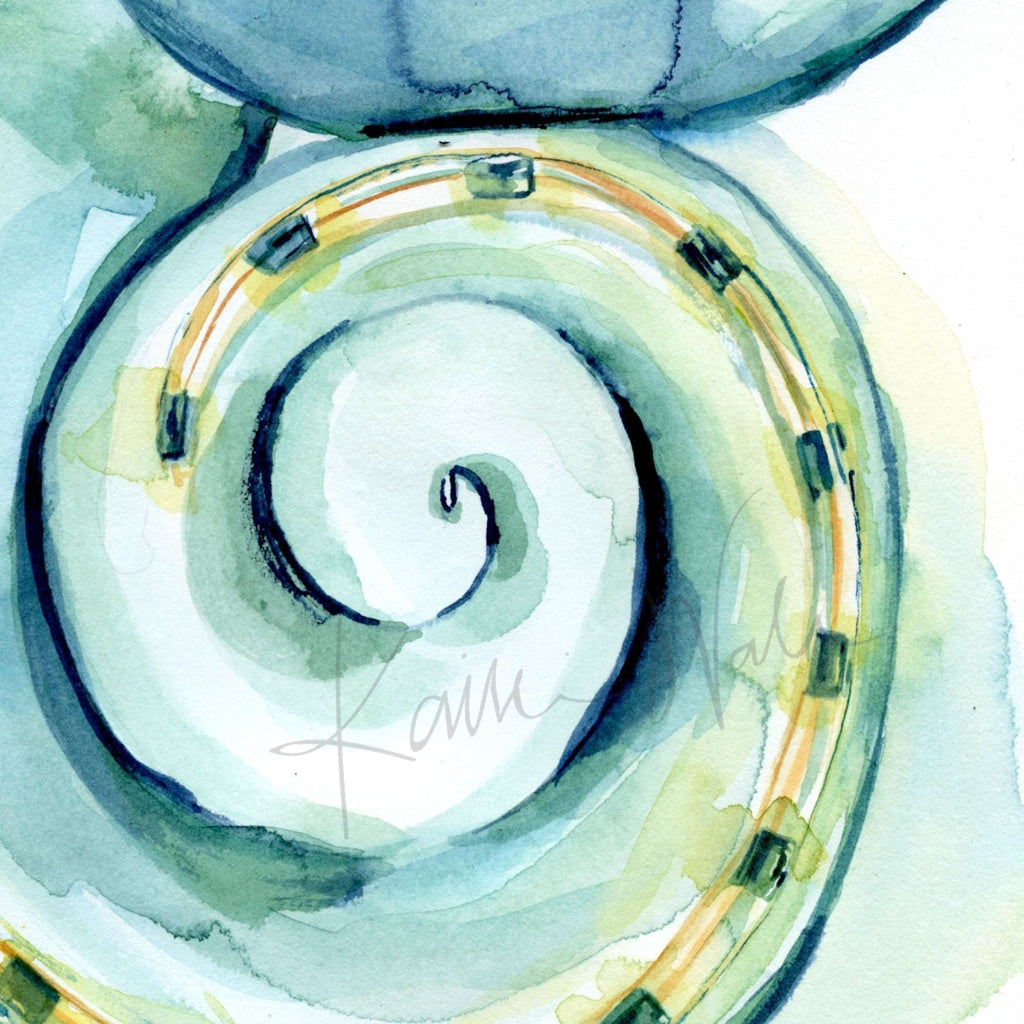 Cochlear Implant Electrode Array Watercolor Print – Lyon Road Art