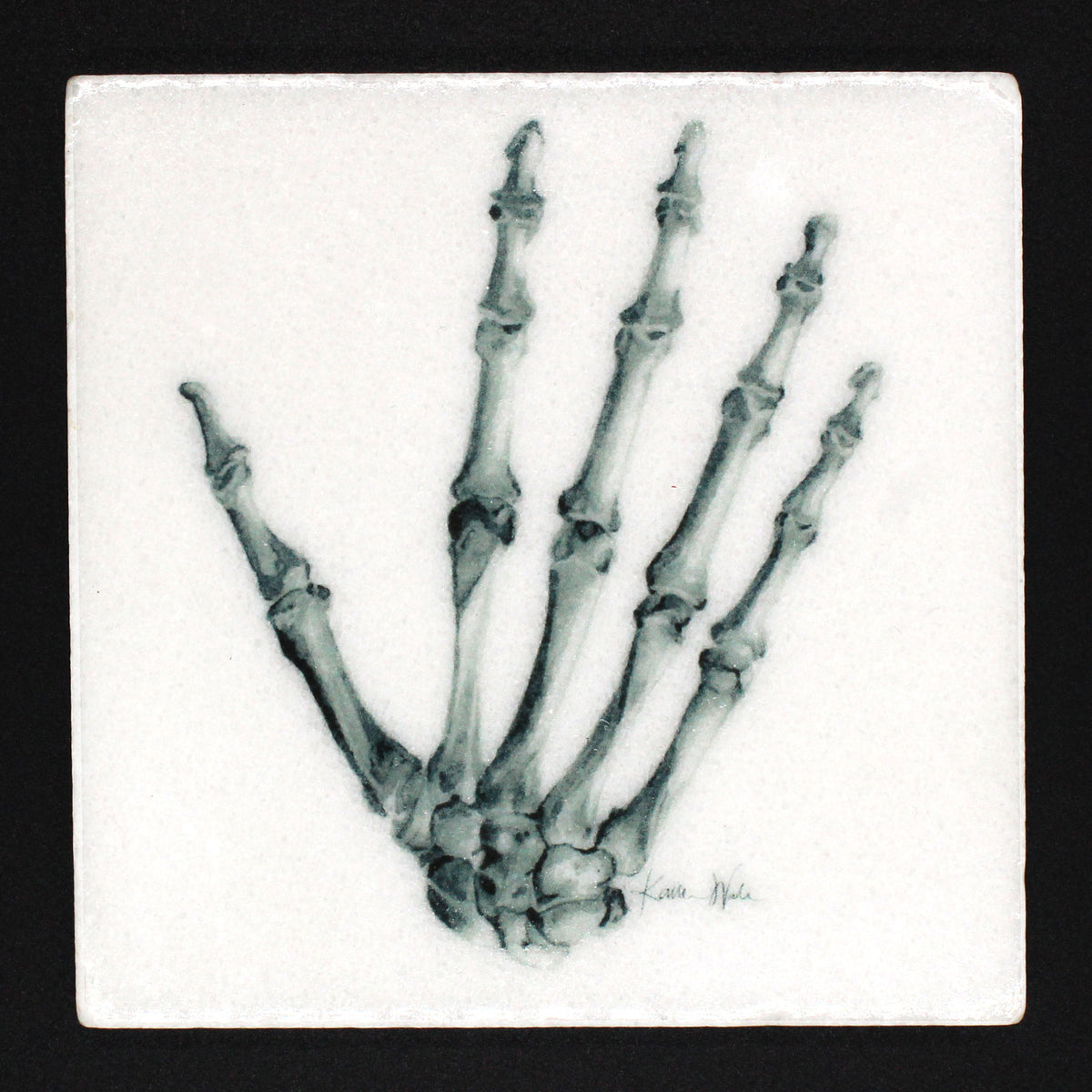 Bones | Marble Coasters | Set of 4 – Lyon Road Art